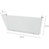Deflecto Unbreakable Plastic DocuPocket Single Pocket Wall File, Letter ...