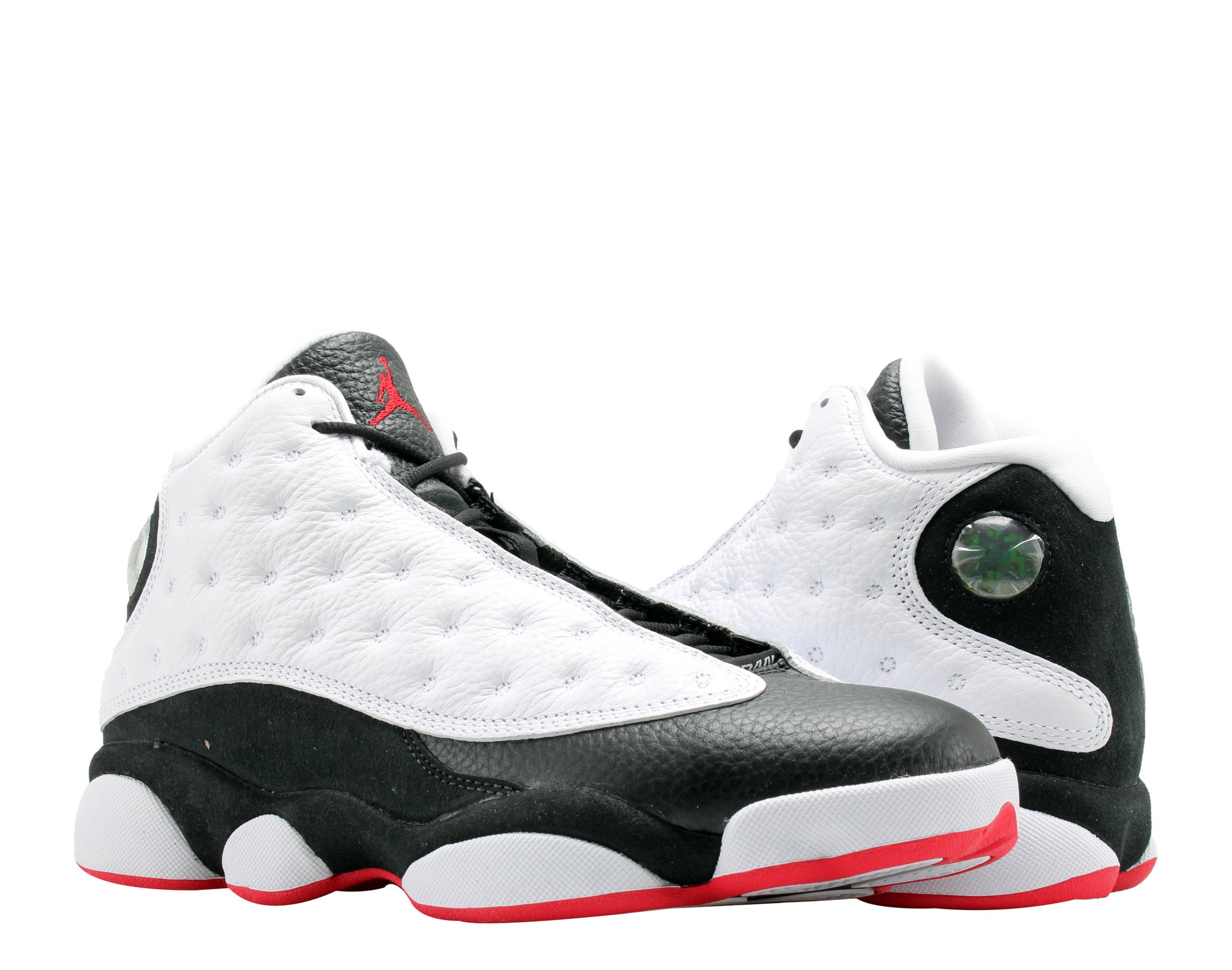 Jordan - Nike Air Jordan 13 Retro White/True Red-Black Men's Basketball ...