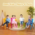 Domi Kids Chairs Set, 4 Pieces Enlarged Plastic Toddler Chair for Arts ...