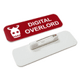 Digital Overlord 1" x 3" Name Tags, Stock Badges, Red, (3 Pack ...