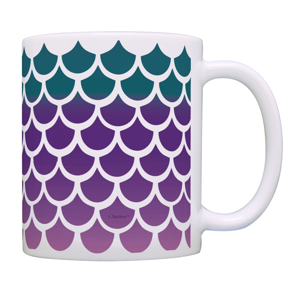 ThisWear Mermaid Mug Colorful Mermaid or Dragon Scale Mug Mermaid Lover ...