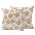 Abstract Geometric Gold Diamond Waterproof Throw Pillow Covers Set of 2 ...