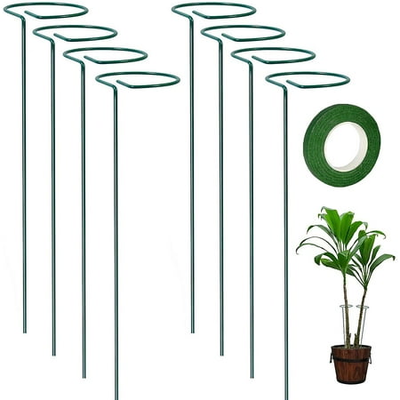 8 Pcs 40cm Plant Support Stakes, Garden Single Stem Support Stake Plant ...