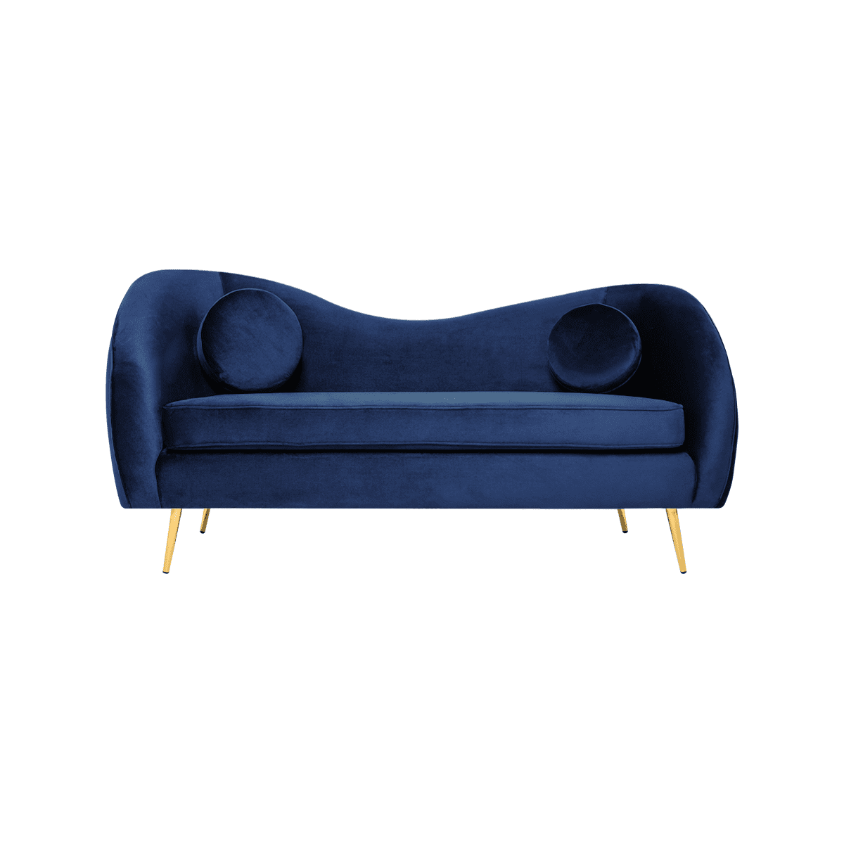 Sofá 3 plazas Sochic azul terciopelo Bean Moderno | Walmart en línea