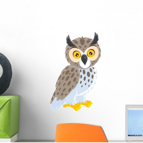 Owl Wall Decal Sticker by Wallmonkeys Vinyl Peel and Stick Graphic for ...