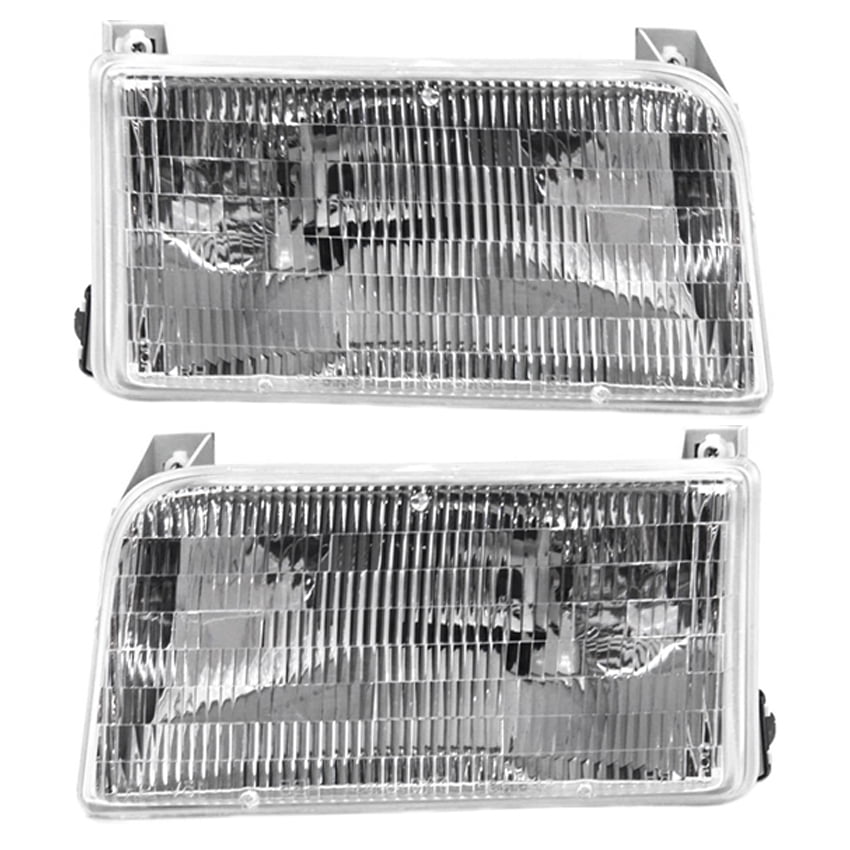 New Headlight Pair Fits Ford F-150 1992-96 F2Tz-13008-A F2Tz-13008-B ...