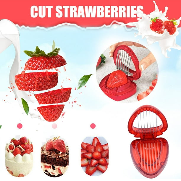 Suncoda Fruit Cutter, Strawberry Kitchen Knife Gadget Kitchen Tool Mini ...