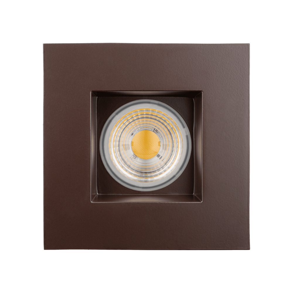 Perlglow 4 inch Square Bronze Smooth Downlight Luminaire, LED Recessed ...