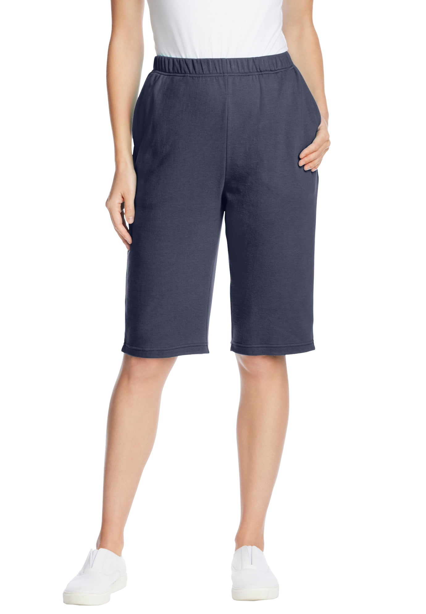 Woman Within Woman Within Womens Plus Size 7 Day Knit Bermuda Shorts