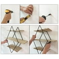 Home Decor Metal & Wood Rhombus Design Grid Wall Shelf Industrial ...