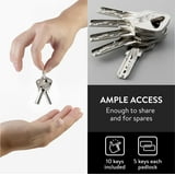 H&S 5 Keys 60mm Heavy Duty Warehouse Container Garage Shutter Padlock ...