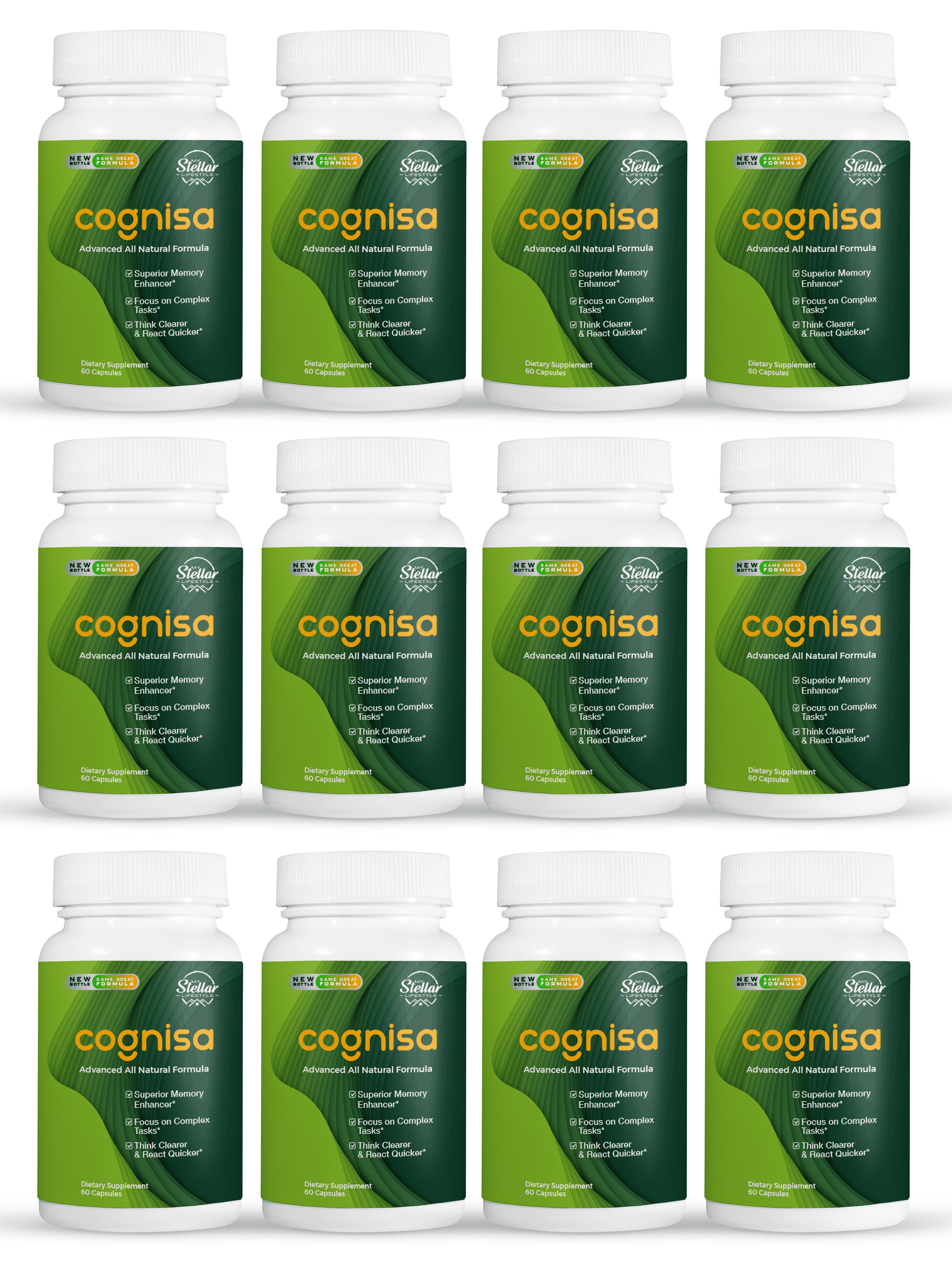 12 Pack Cognisa, support memory and focus, advanced all natural formula ...