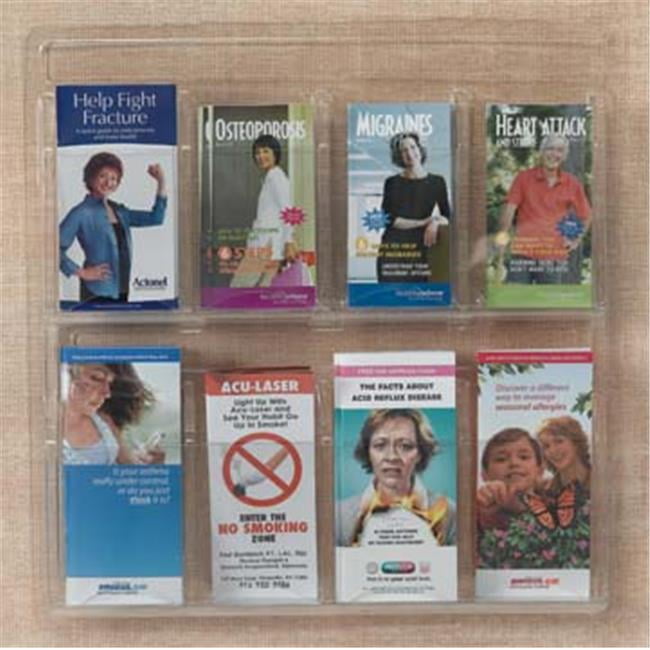 AARCO Products LRC108 Clear-Vu Pamphlet Display 8 Pamphlet Pockets 4 ...
