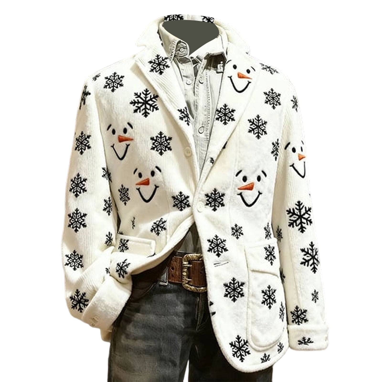 Click here for Gyexs Christmas Suit For Men Xmas Suit Snowflake P... prices