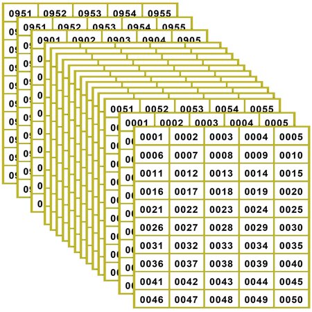 2000 Pieces Inventory Stickers Number Inventory Stickers Adhesive ...