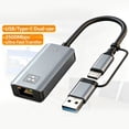 2.5G Ethernet Adapter Type C/USB to RJ45 Supporting Ethernet Networking ...