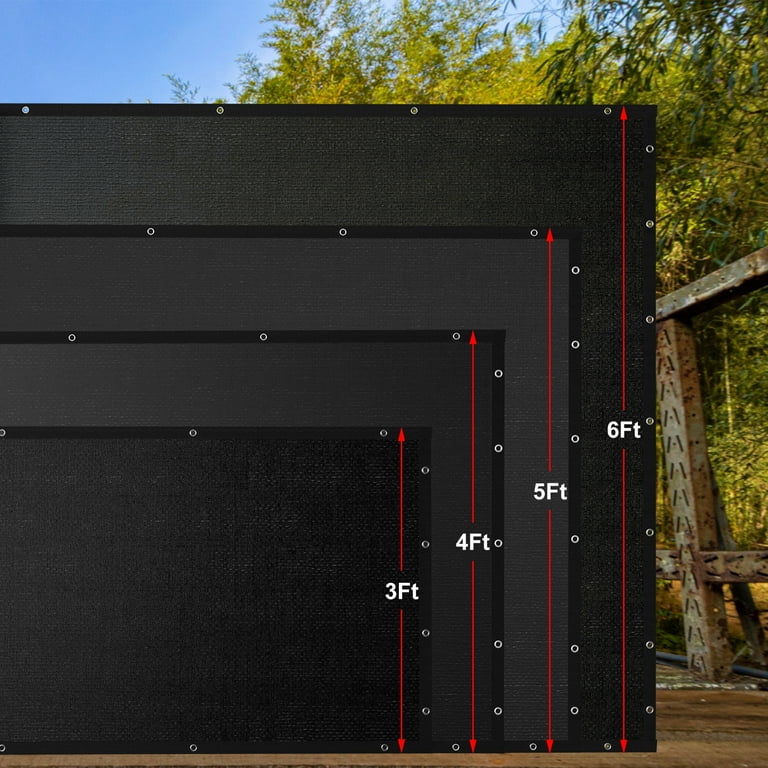 Black Mesh Privacy Fence