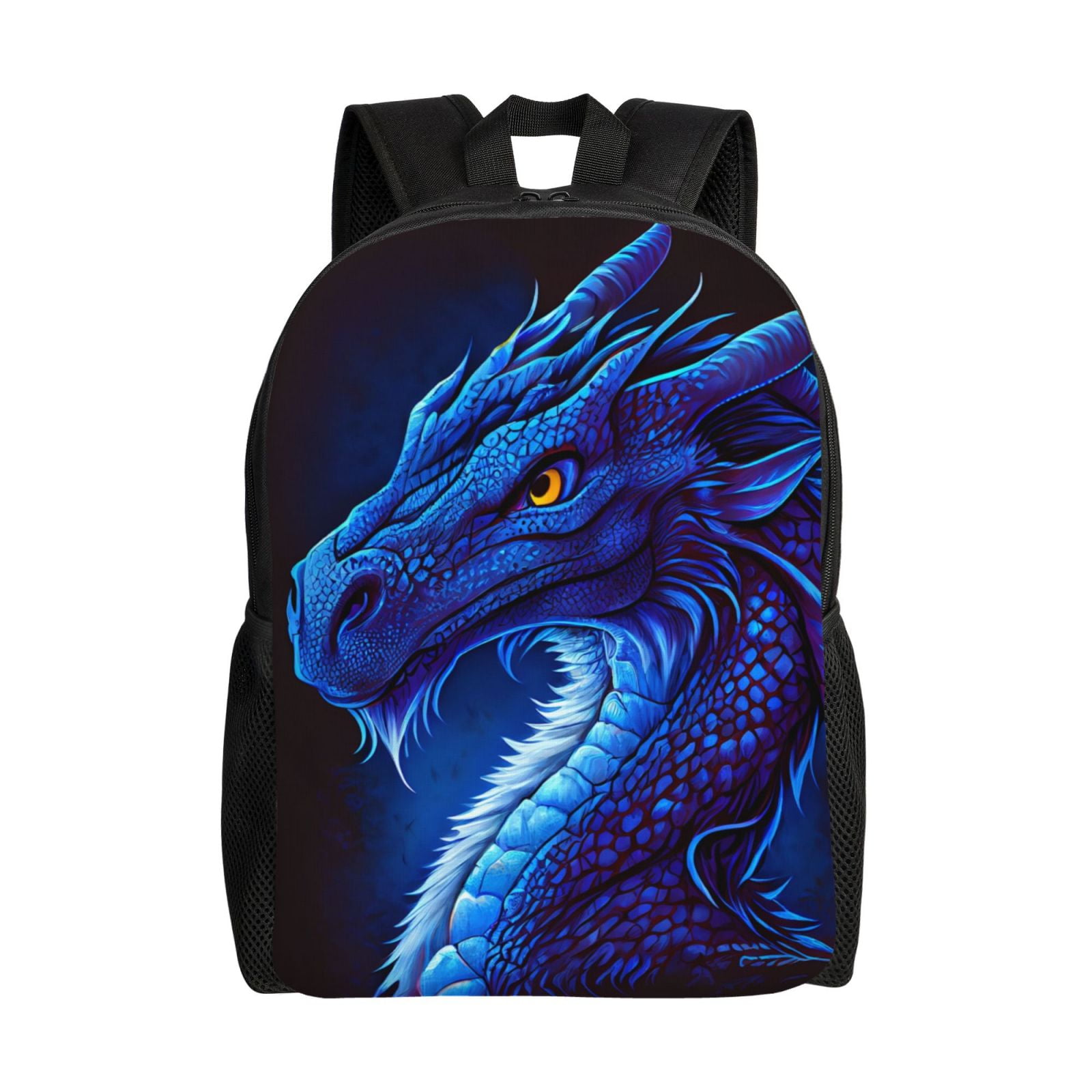 ZNDUO Travel Backpack, Blue Cartoon Dragon Pattern Backpack for School ...