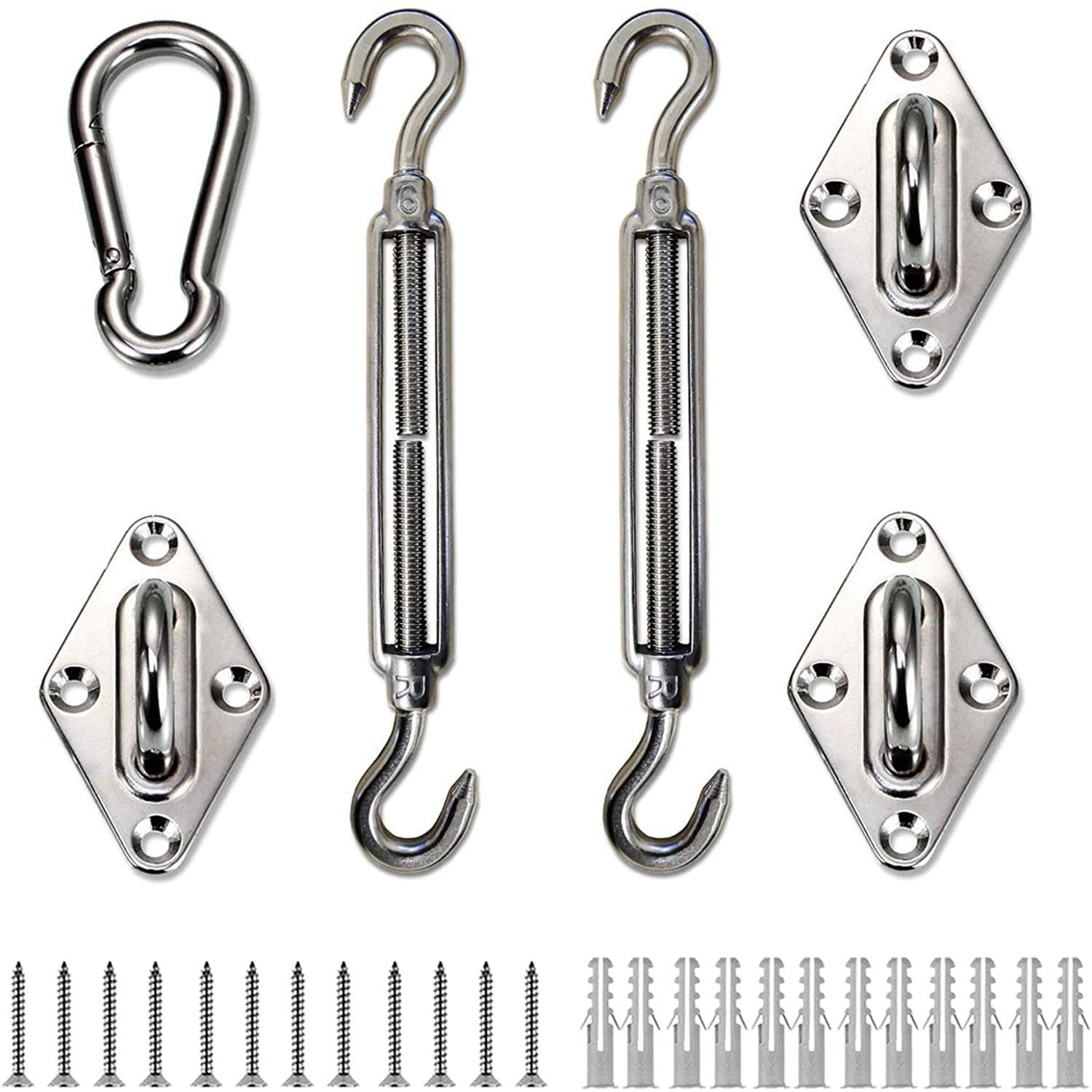 LOVE STORY Shade Sail Hardware Kit 6 inches 316 Stainless Steel for ...