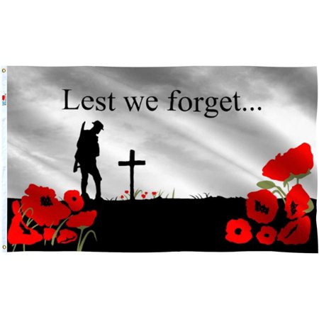 World War I Lest We Forget Flag 3x5 Ft Large, Moderate-Outdoor 100D ...