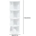 White 4 Tier 360° Rotating Bookshelf, Revolving Wood Bookcase for ...