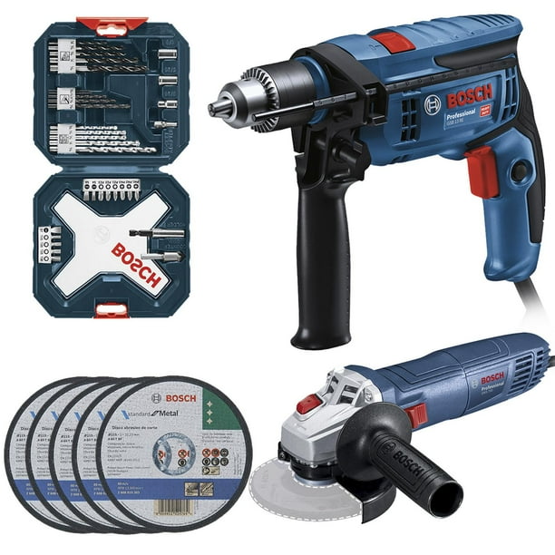 Combo Rotomartillo Y Esmerilladora Angular + Discos Y Brocas azul ...