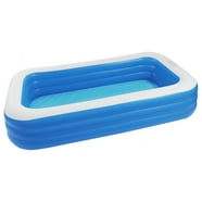 Homech Inflatable Swimming Pool, Rectangular Blow Up Kiddie Pool, 7.68 ...