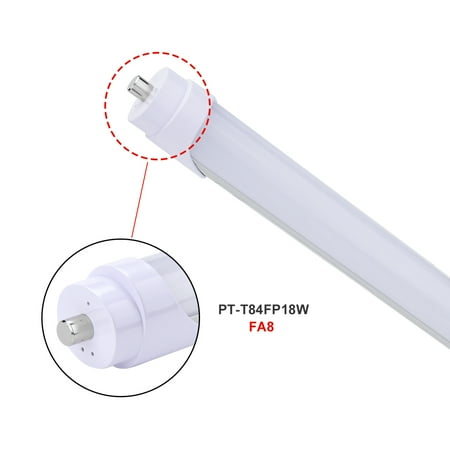 10Pcs T8 4Ft LED Light Tube FA8 18W 4000K Frosted Cover DLC-qualified ...