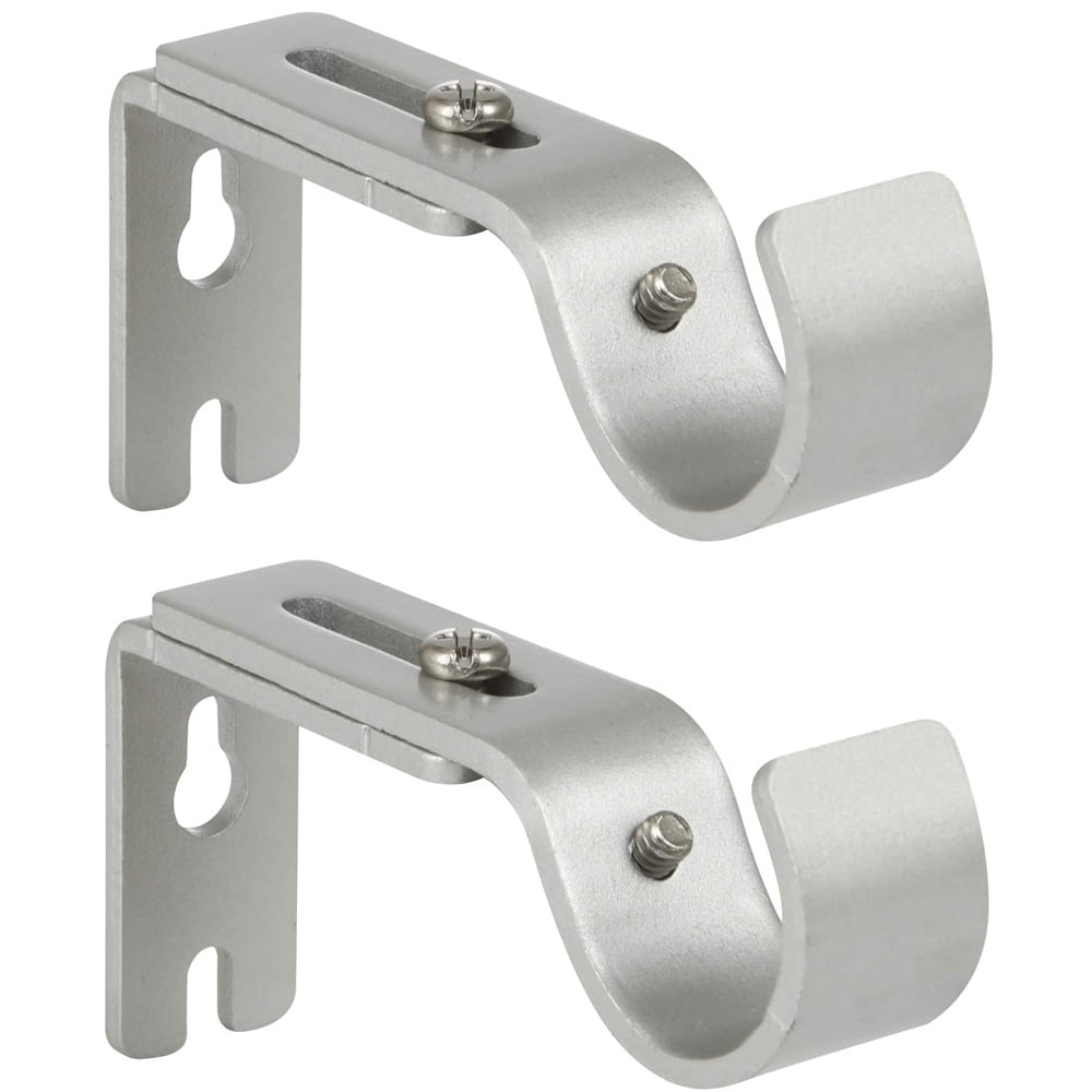 2PACK Heavy Duty Adjustable Curtain Rod Brackets Rod Holders for 1 Inch ...