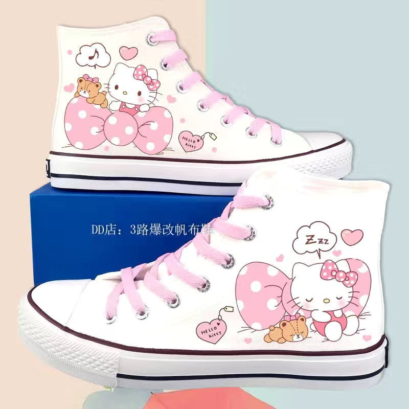Click here for Yebing Sanrio Kitty Lolita Shoes High Top Canvas S... prices