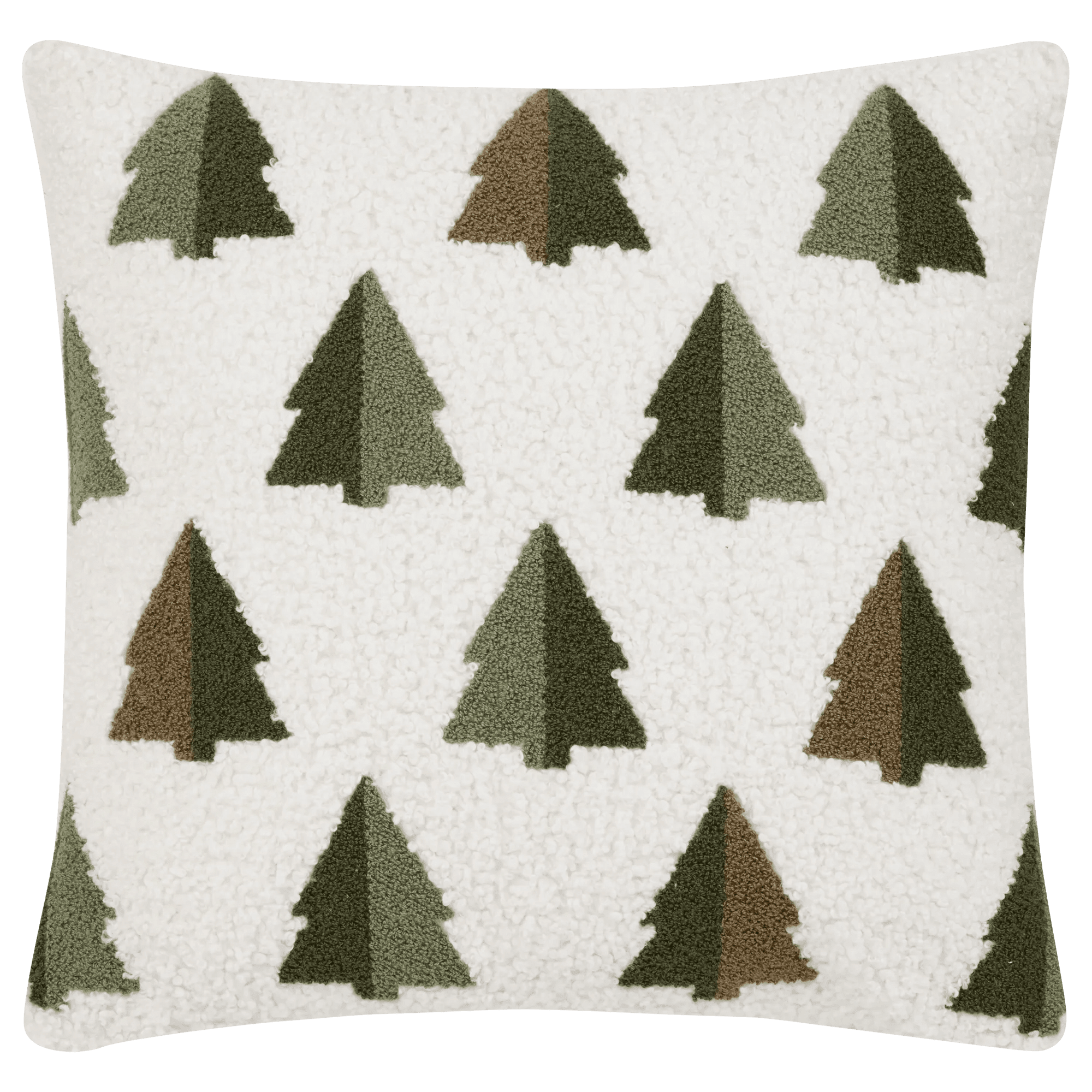 Bouclair Off White Stany Xmas Tree Decorative Pillow 19 X 19 in (48 X ...