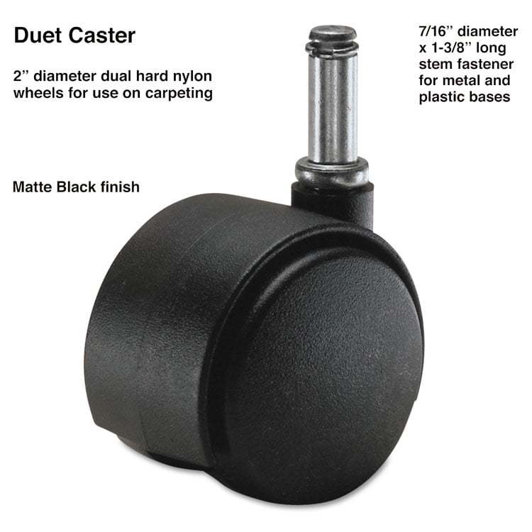 Master Caster Duet Dual Wheels, Nylon, C Stem, 110 lbs/Caster, 5/Set ...