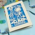 Personalized Birthday Card Papercut Space Rocket Astronaut Greeting ...