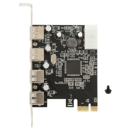 PCIe To USB2.0 Expansion Card, 4 Ports Plug And Play PCIe To USB 2.0 ...