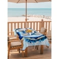 Abstract Marble Art Rectangle Outdoor Tablecloth with Umbrella Hole ...