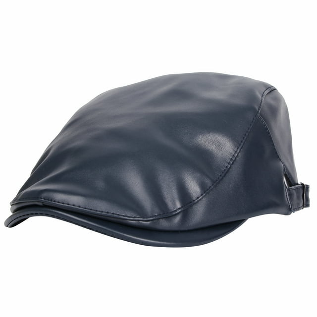 WITHMOONS Paperboy Cap Gatsby Golf Hat Faux Leather Adjustable MZ30039 ...