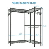 VIPEK L4 Heavy Duty Standing Metal Garment Rack, L Shaped Organizer ...