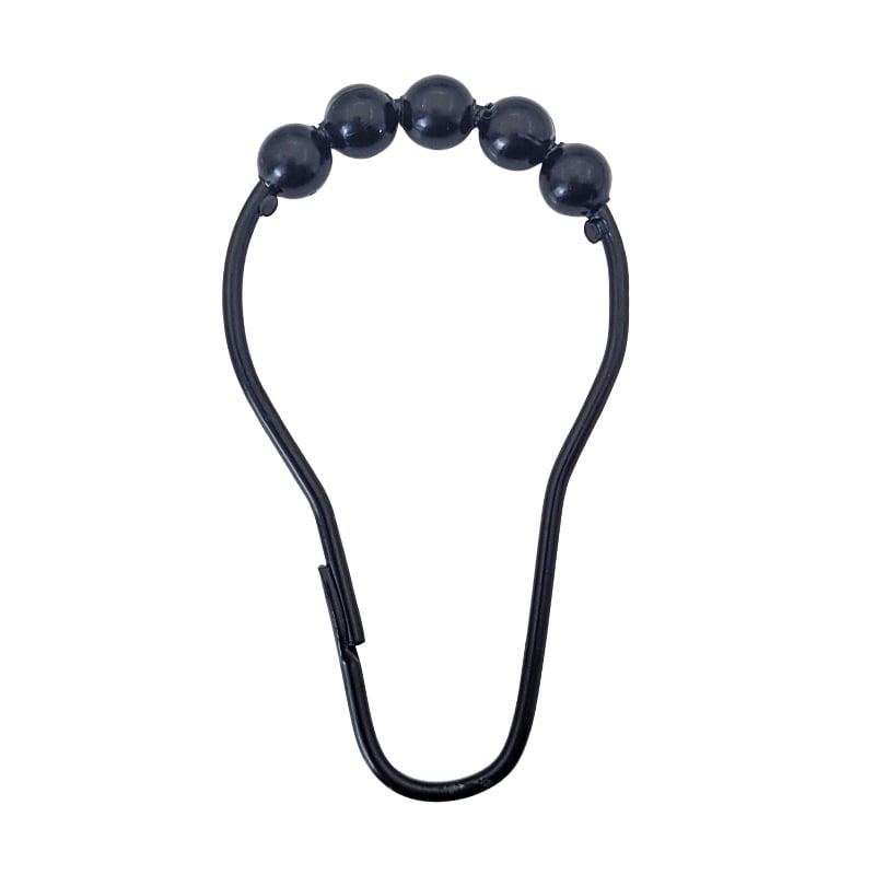 Click here for Nielieping Shower Curtain Rings  12 Pieces  In Bla... prices