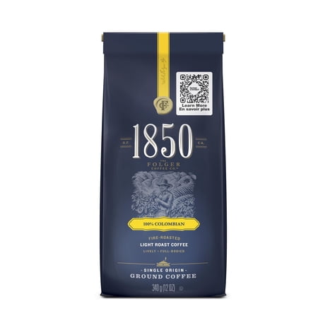 1850 100% Colombian Roast & Ground Coffee Light Roast 340 g | Walmart ...