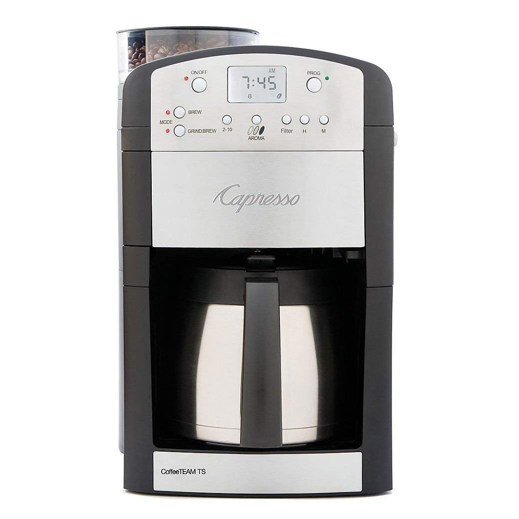 Cafetera Capresso 465 CoffeeTeam TS de 10 tazas con molinillo | Walmart ...