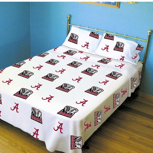 Alabama Crimson Tide 100% cotton, 3 piece sheet set - flat sheet ...