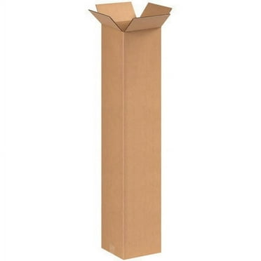 ZoroSelect Tall Corrugated Boxes, 6" x 6" x 20", Kraft, 25/Bundle ...