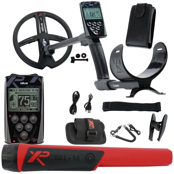 XP Deus Metal Detector with Remote, 11" X35 Coil & Waterproof Kit ...