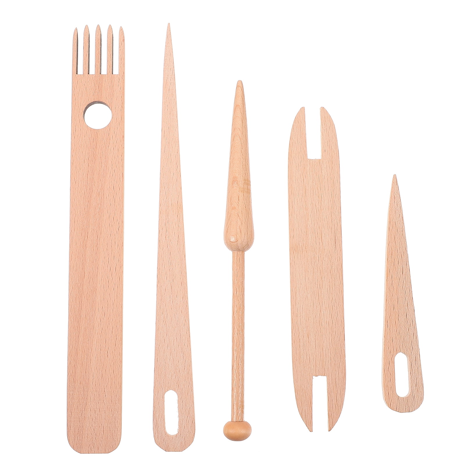 Tinksky 1 Set Weaving Loom Tools Wooden Needle Comb with Pick Up Stick ...