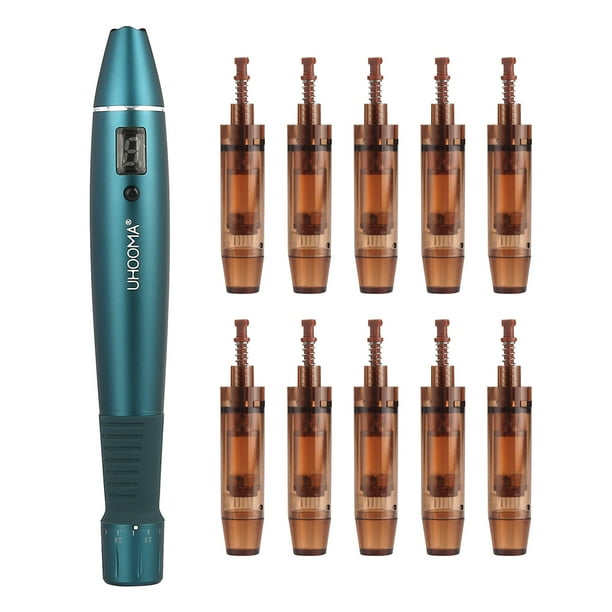 Pluma Microneedling UHOOMA F6s con Batería de 500mAh, 6 Niveles de Intensidad y 10 Agujas ...