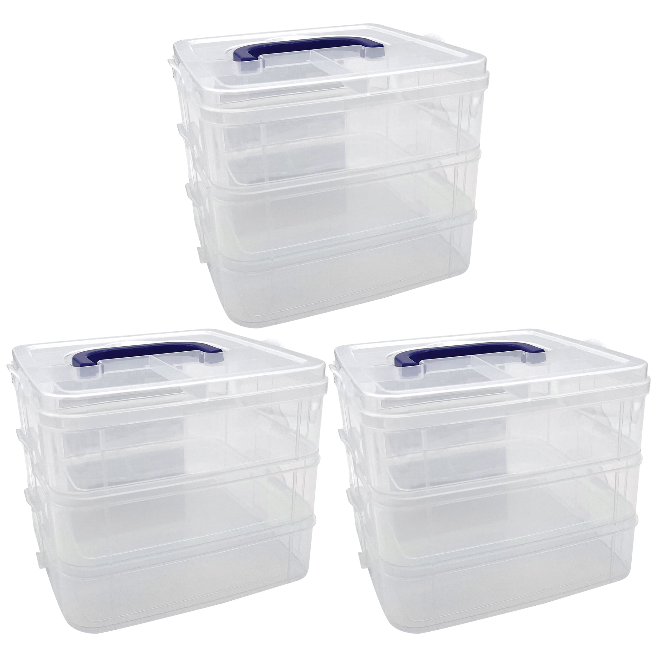 Teacher Created Resources Clear Stackable Storage Containers - 3 Tiers ...