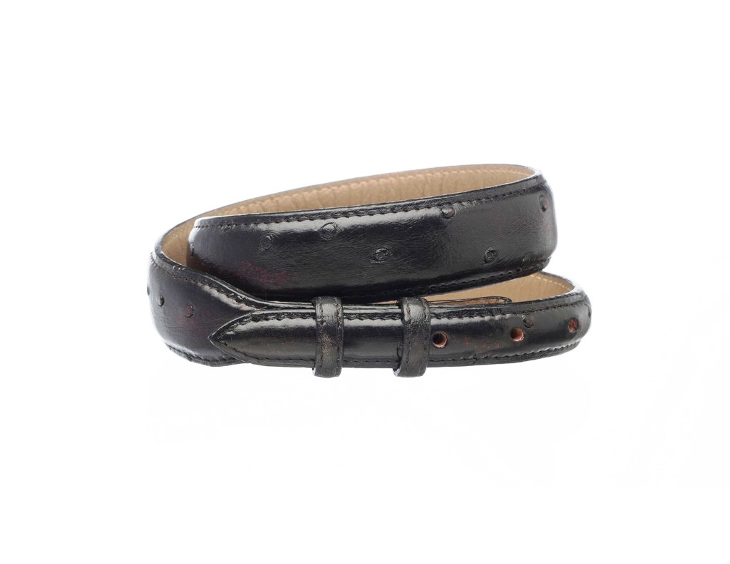 Ferrini Belt Mens Full Quill Ostrich Leather Lined Tapered BA2 ...