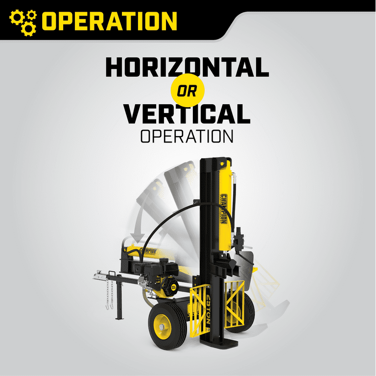 Champion 25 Ton Horizontal Vertical Full Beam Gas Log Splitter with Auto Return Walmart