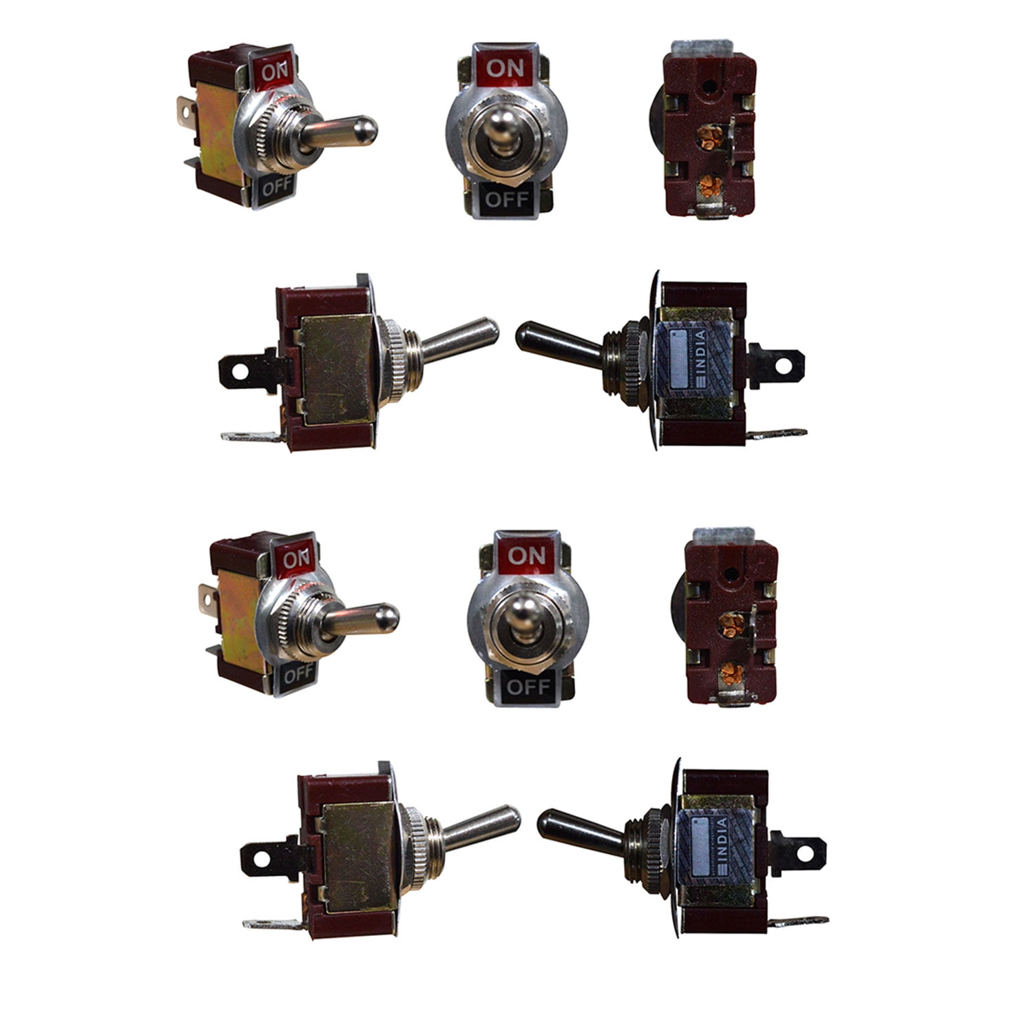 APSMOTIV Toggle On Off Switch Set of 10 Pieces 10 AMP 250v with 6 Screw ...