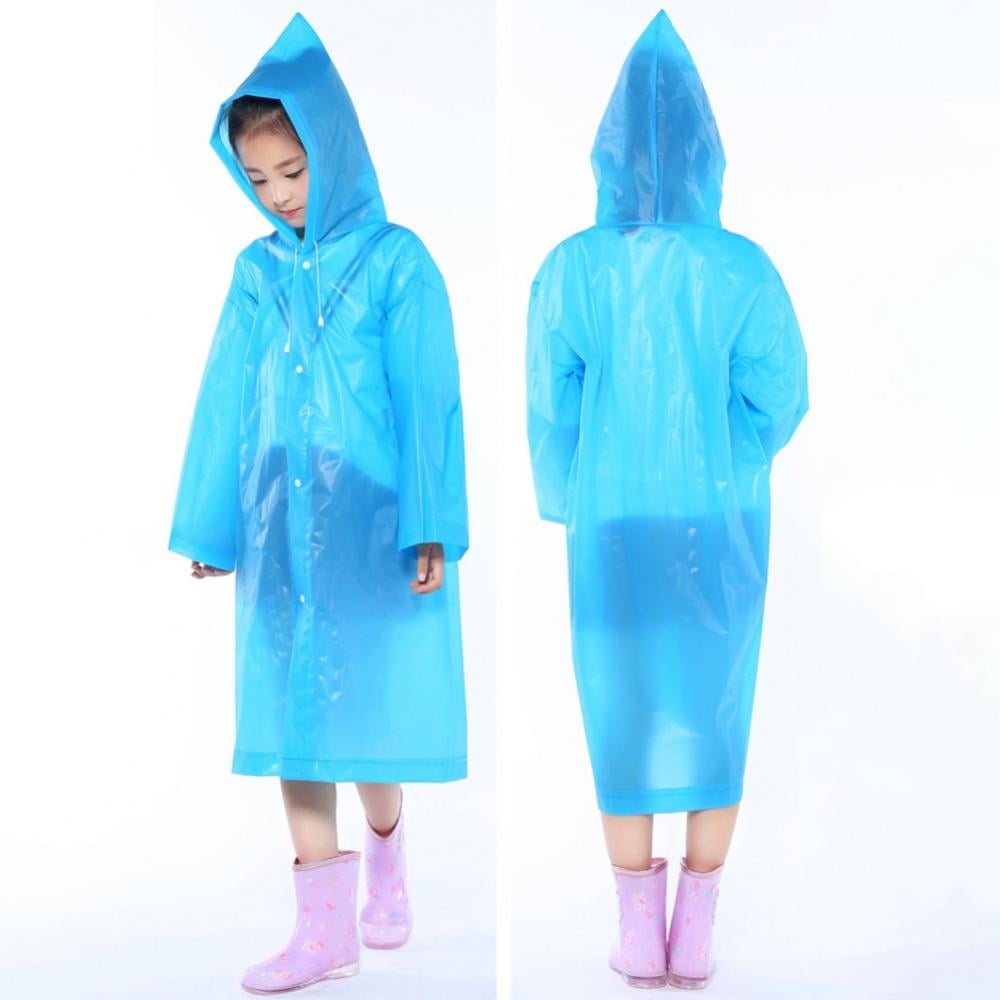 2 Pack Raincoat for Kids, EVA Kids Rain Coats Reusable Rain Poncho ...